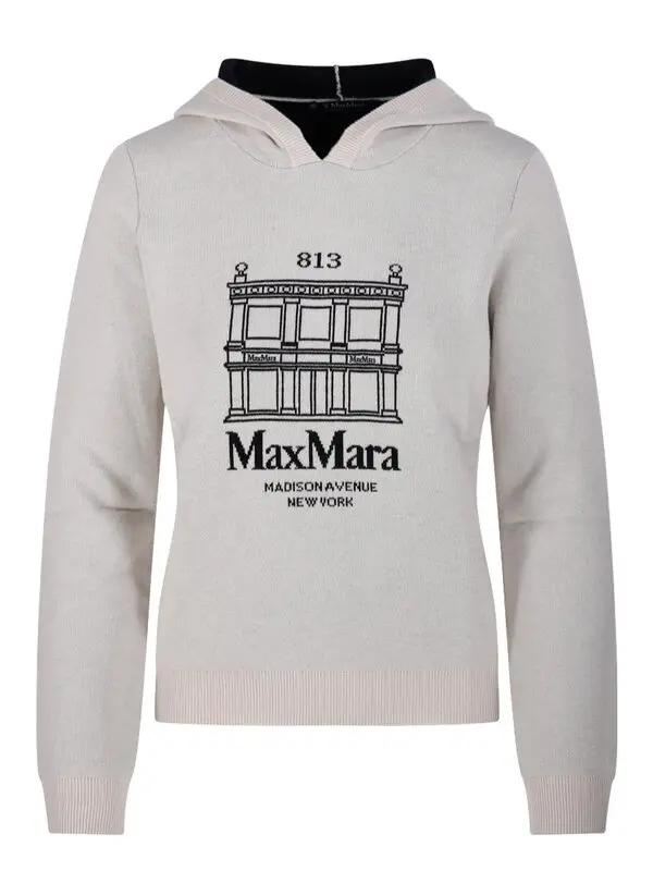 Max Mara Hooded Sweater - Off White
