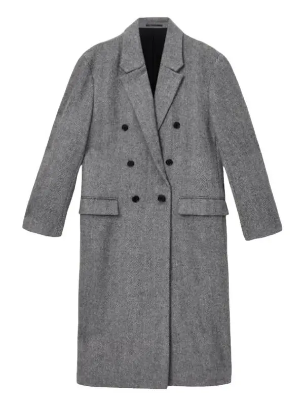 ALLSAINTS Ezra Oversized Wool Coat - Black And White