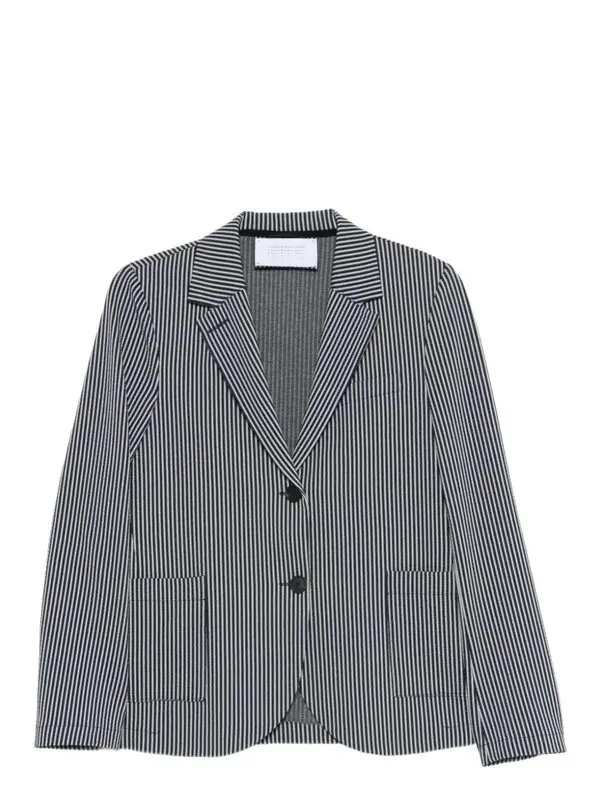 Harris Wharf London Striped Blazer - Gray