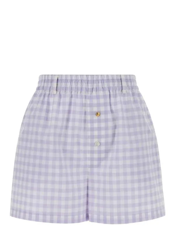 Moschino Checked Shorts - White