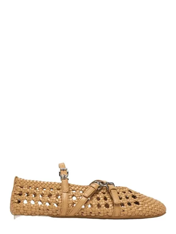 Michael Kors Woven Strappy Flats - Nude