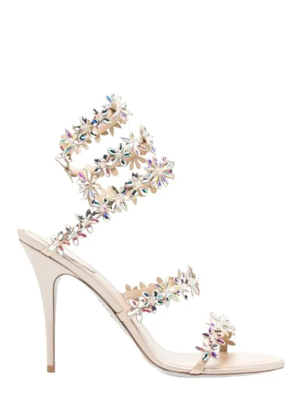 Rene Caovilla Eva Stiletto Heeled Sandals - Nude