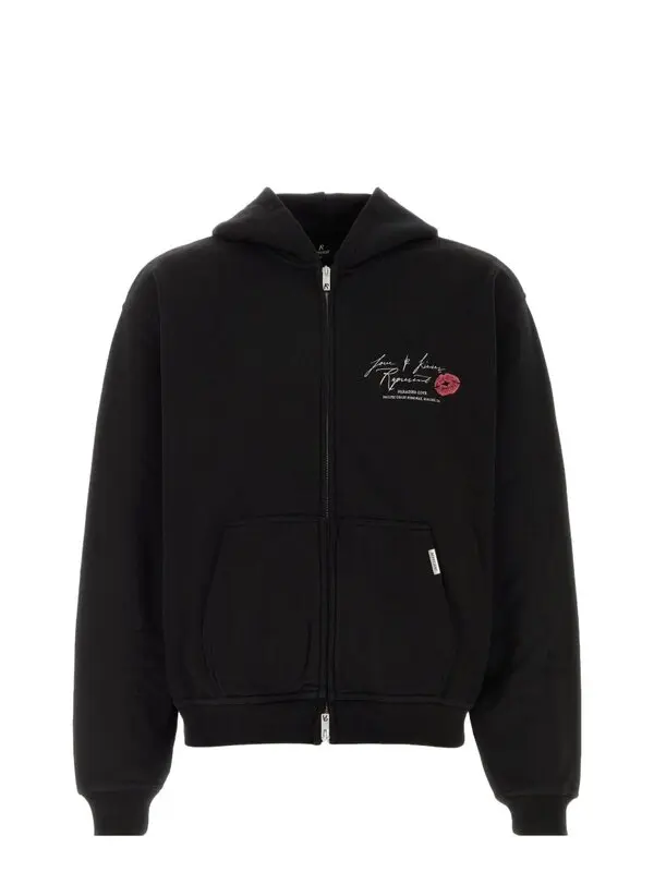REPRESENT Love And Kisses Zip-up Hoodie - Black
