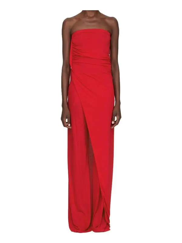 Rick Owens Draped Slit Top - Deep Red