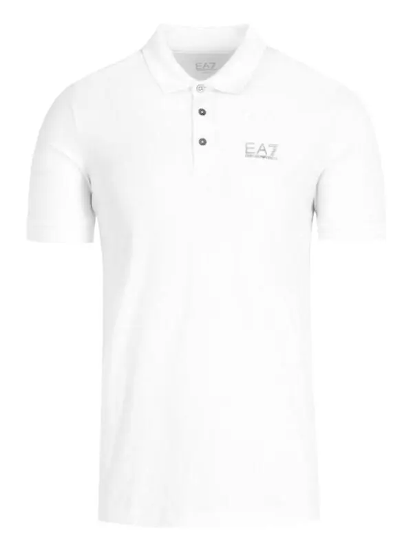 EA7 Logo Polo Shirt - White