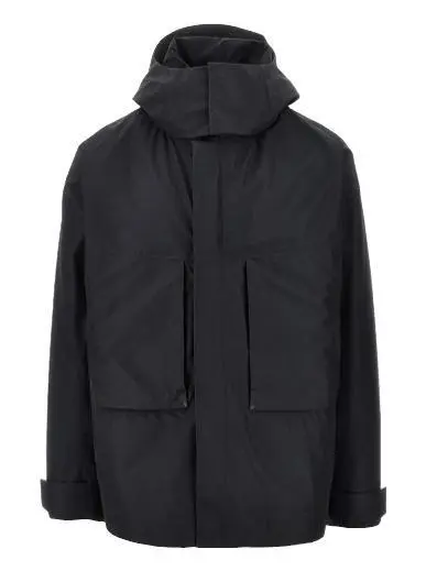 Herno Removable Hooded Zipped Jacket - Black