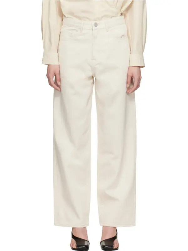 RÓHE Low-rise Wide-leg Jeans - White