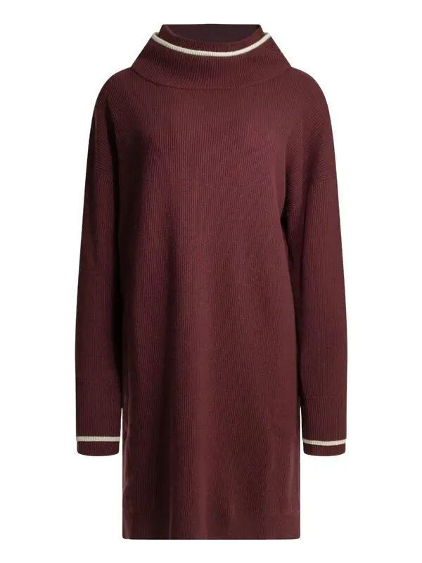 Brunello Cucinelli Long-sleeved Knit Dress - Red