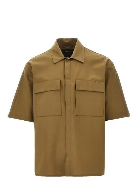Herno Oversized Bowling Shirt - Brown