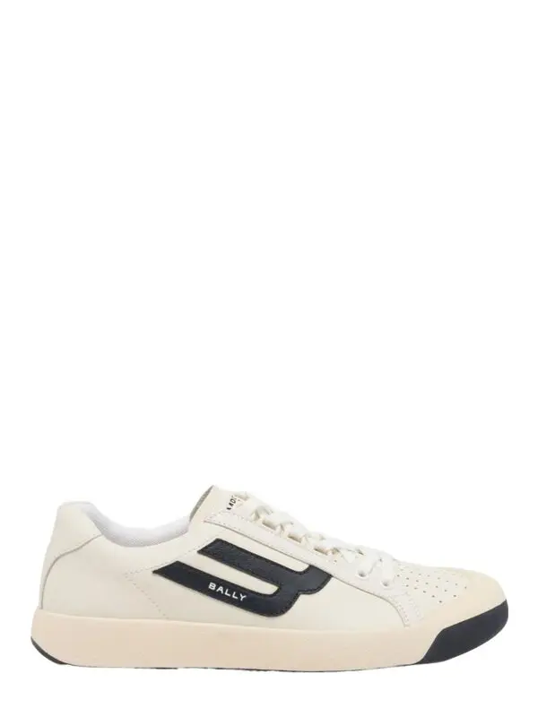Bally Round Toe Lace-up Sneakers - White