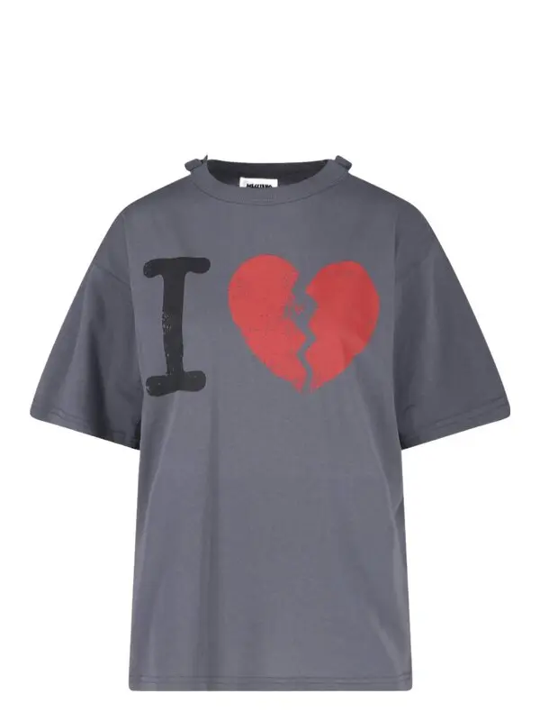 MAGLIANO Short Sleeve Broken Heart Print T-shirt - Gray