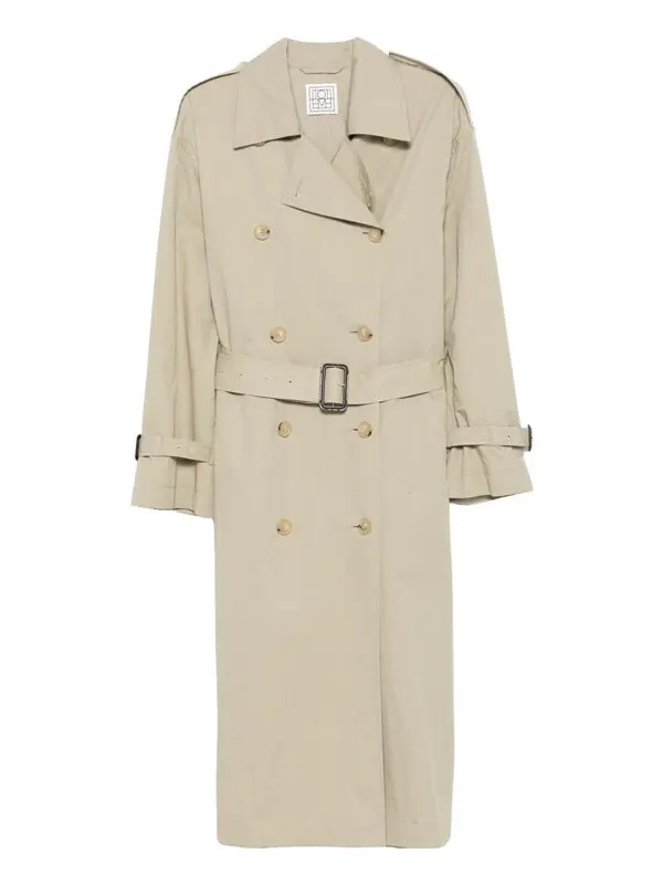 TOTEME Double Breasted Belted Trench Coat - No