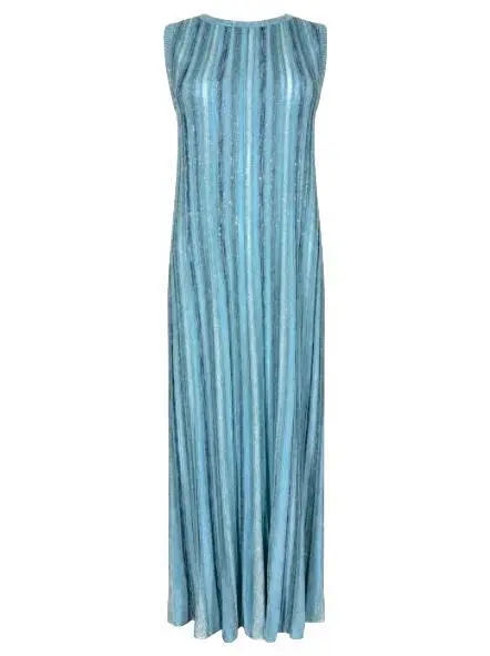 D.exterior Sleeveless Maxi Dress - Blue