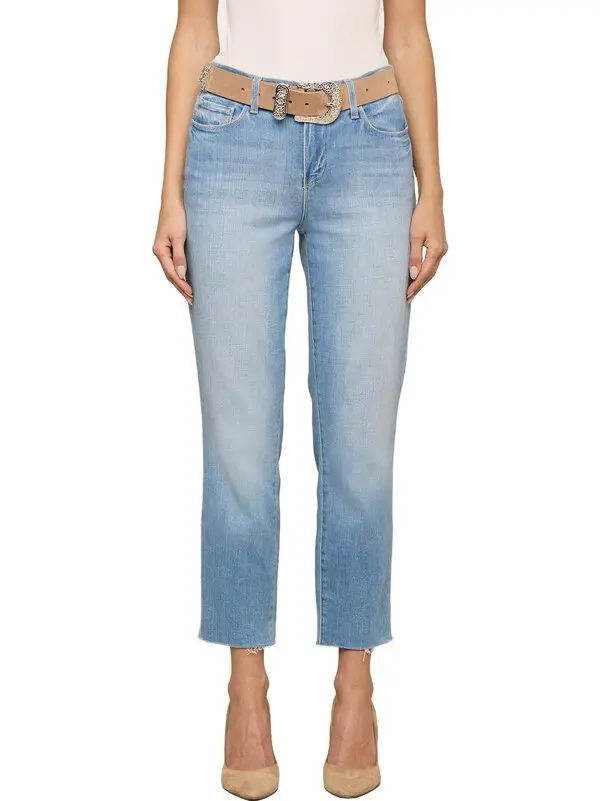 L'Agence Sada Cropped Slim-leg Jean In Light Wash - Pacific