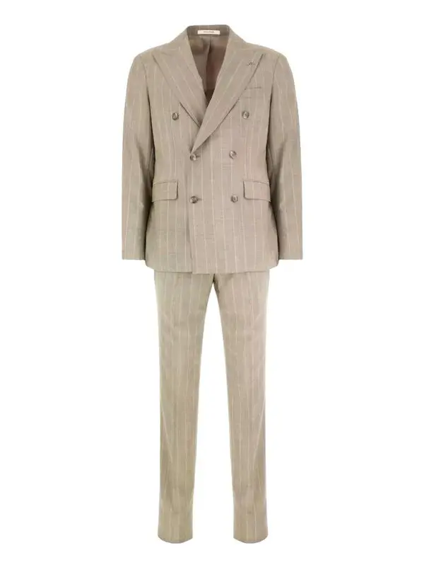 Tagliatore Pinstripe-pattern Double-breasted Suit - Neutrals