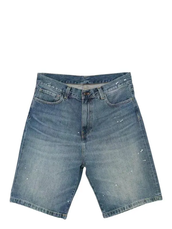 Carhartt Work In Progress Landon Paint-splatter Shorts - Blue