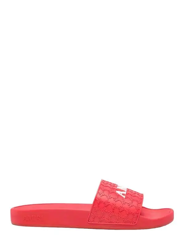 Amiri Ma Quad Logo Detail Flip Flops - Red