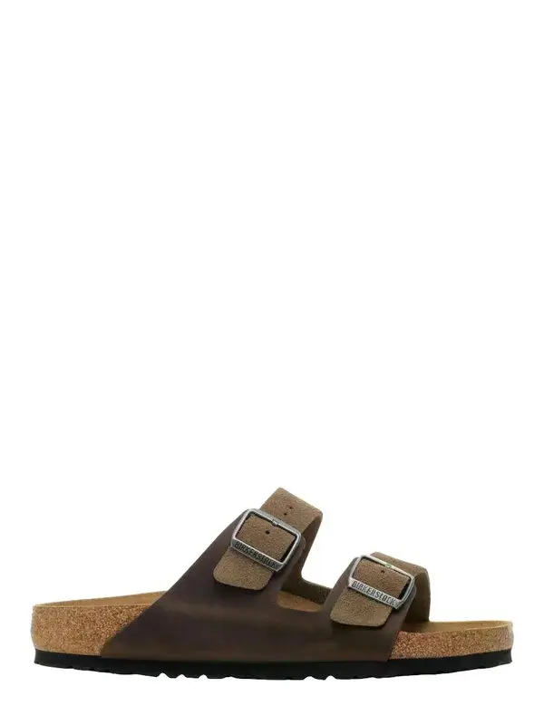 BIRKENSTOCK Arizona Buckle Slides - Brown