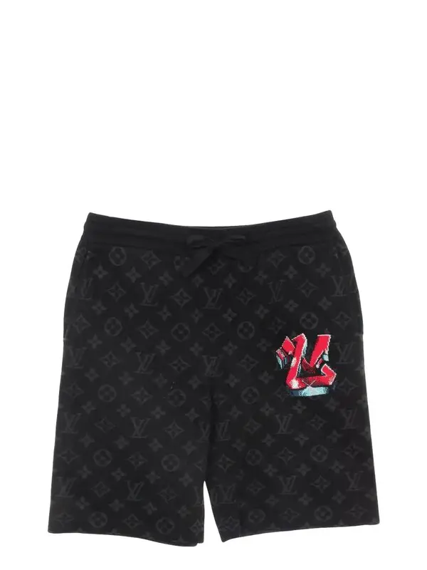 LOUIS VUITTON 2000s Graffiti Monogram Track Pants - Black