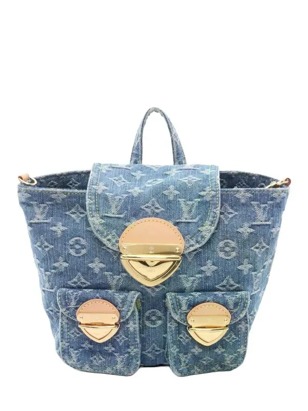 LOUIS VUITTON Monogram Denim Backpack - Blue