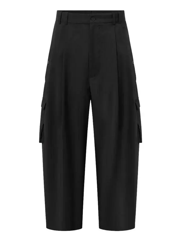 HOUSE OF THE VERY ISLANDS Nathan Wool Cargo Pants - Black