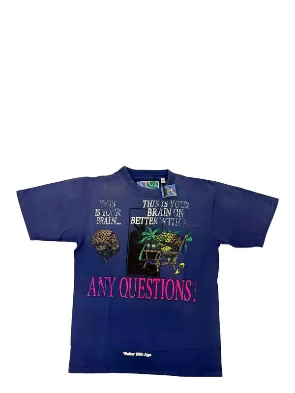 BETTER WITH AGE Mush Graphic-print T-shirt - Blue