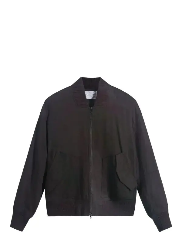 ROBERTO COLLINA Zip-up Bomber Jacket - Brown