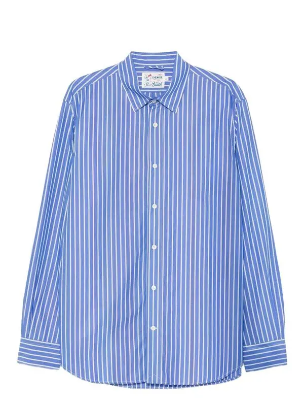 MC2 SAINT BARTH Levanzo Striped Shirt - Blue
