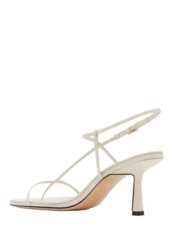 Studio Amelia Cross-front Leather Sandals - Neutrals