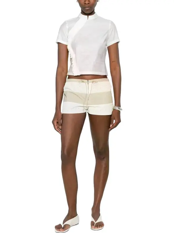 Paloma Wool Zurriola Rhinestone Embellished Shorts - Neutrals