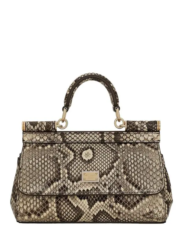 Dolce & Gabbana Python Mini Handbag - Cream