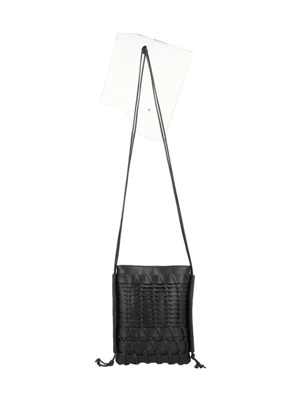 Hereu Woven Leather Shoulder Bag - Black