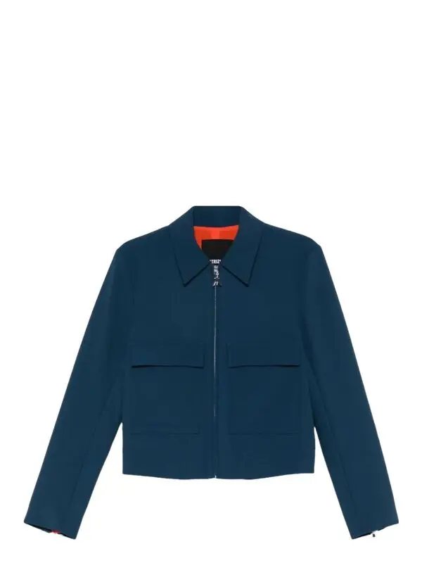 Patrizia Pepe Zip-up Work Jacket - Blue