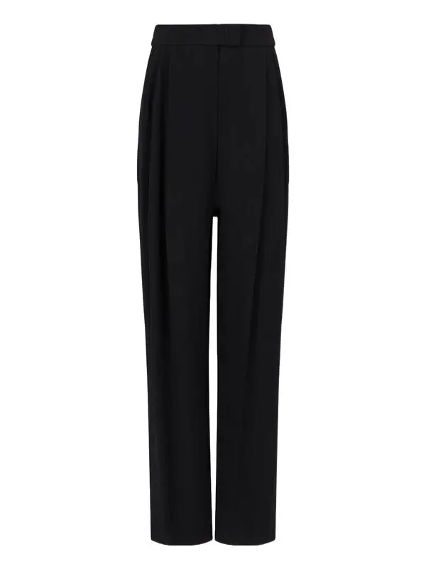 Emporio Armani Darted High-waist Trousers - Black