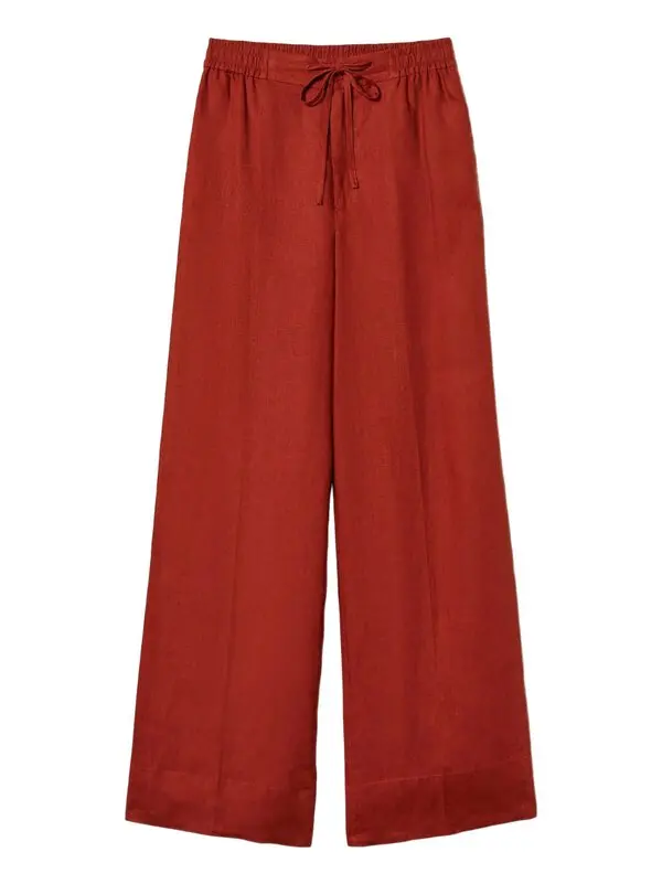 TWINSET Drawstring Wide-leg Trousers - Red