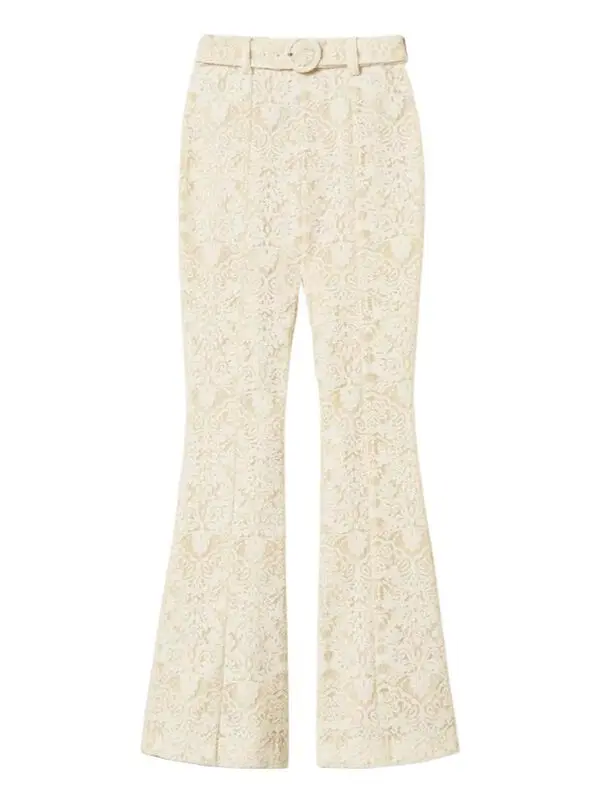 TWINSET Lace Flared Trousers - Nude