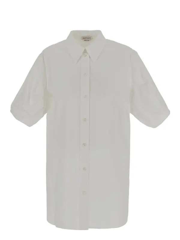 Alexander McQueen Short Sleeved Buttoned Shirt - Gray
