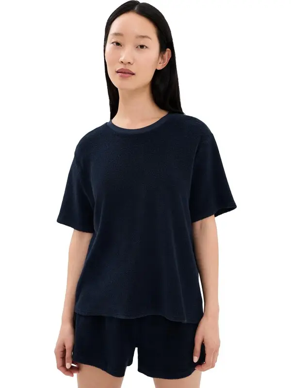 PERFECTWHITETEE Terry Crew Tee - Navy