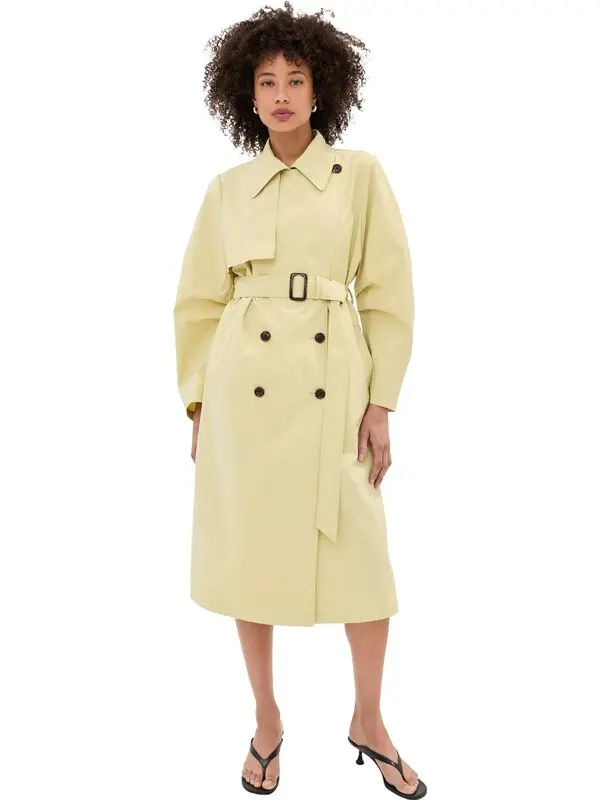 LE BOP Toby Trench Coat - Honeydew