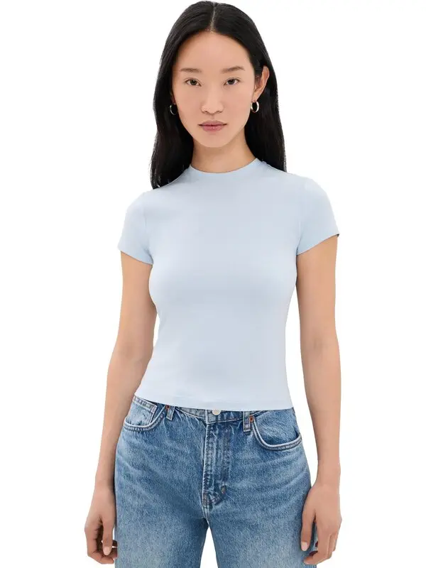 Good American Super Stretch Baby Tee - Sky