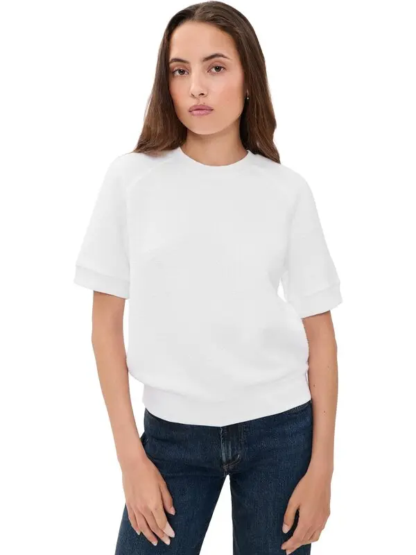 PERFECTWHITETEE Kennedy Reverse Fleece Sweatshirt - White