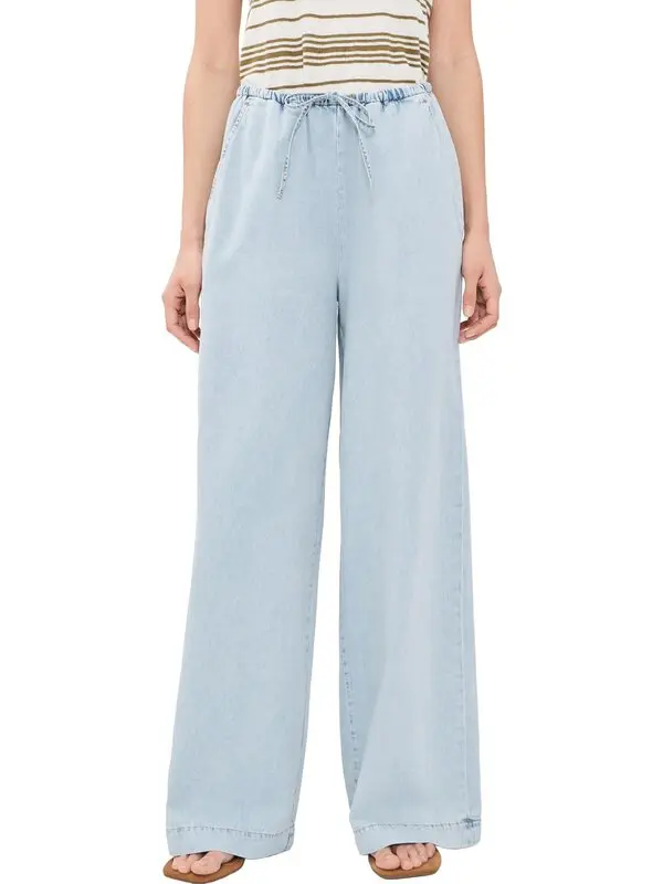 FRAME The Offshore Wide Leg Pants - Seashade