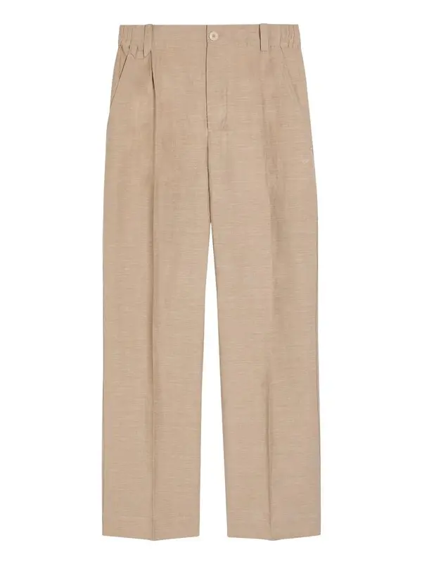 Jacquemus Le Pantalon Croisiere Straight-leg Linen-blend Trousers - Beige