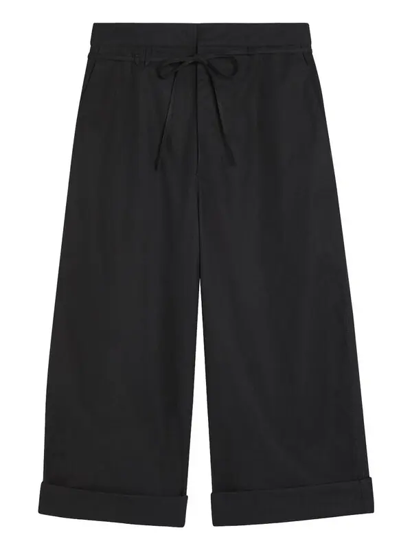 Jacquemus Le Pantalon Marin Cropped Wide-leg Trousers - Black