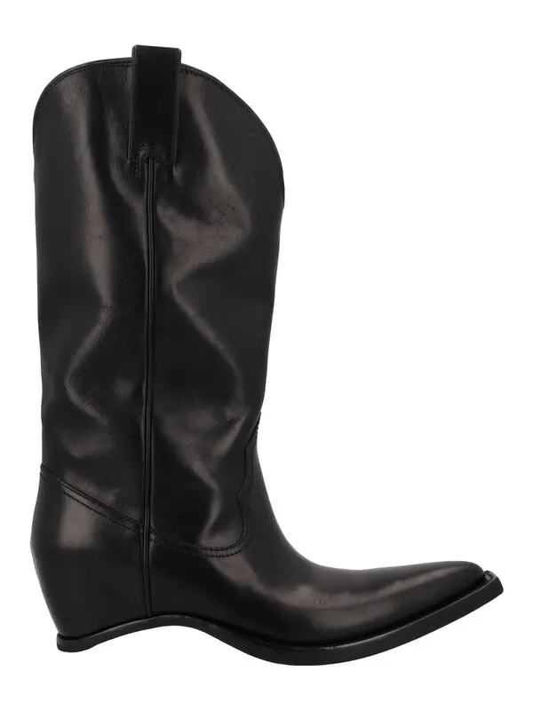 MAISON MARGIELA Western Heel-less Boots - Black