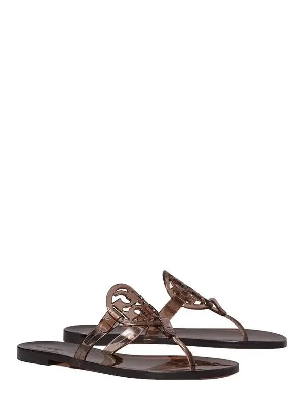 Tory Burch Miller Jelly Thong Sandals - Rootbeer Float