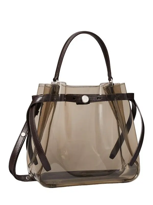 Tory Burch Romy Clear Bucket Bag - Root Beer Float