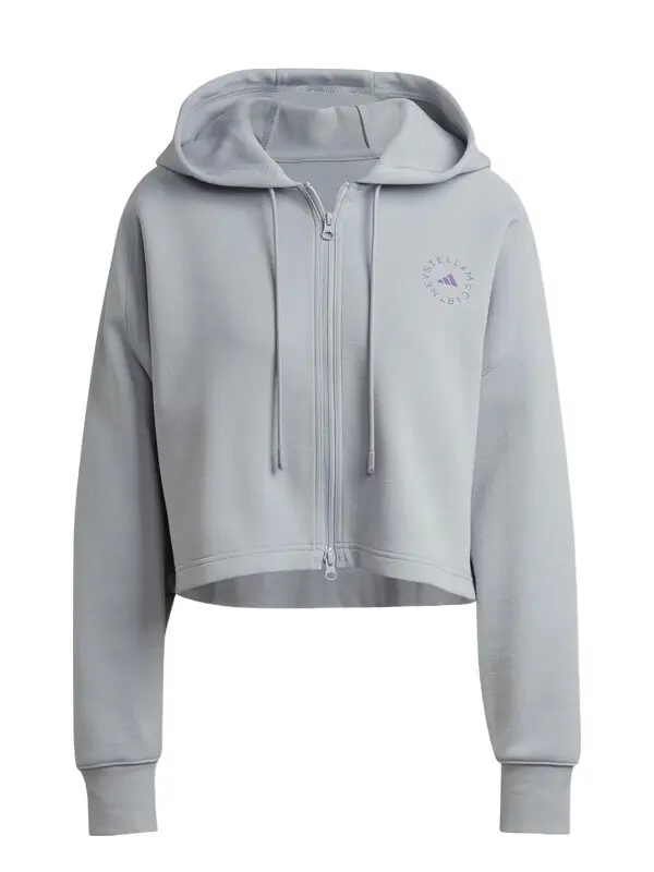 Adidas Stella Mccartney Cropped Hooded Jacket - Grey