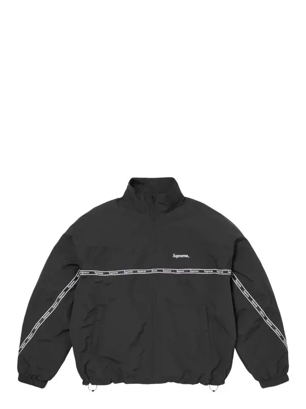 Supreme Logo Taping Track Jacket - Black