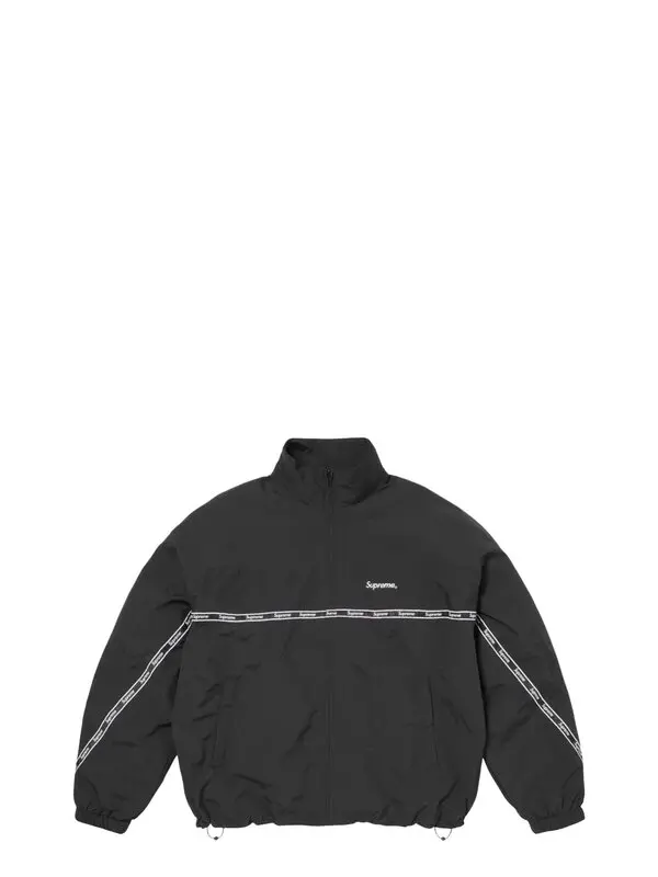 Supreme Logo Taping Track Jacket - Black